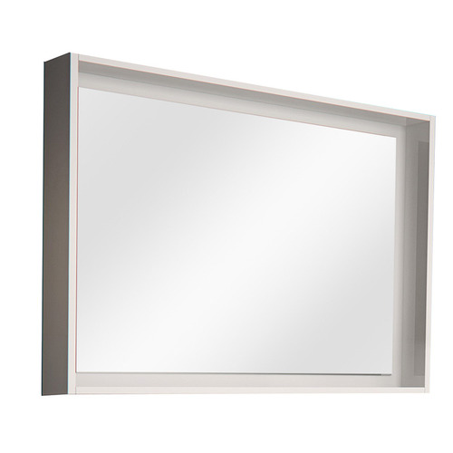 Satin White Halifax Rectangular Wall Mirror | Temple & Webster