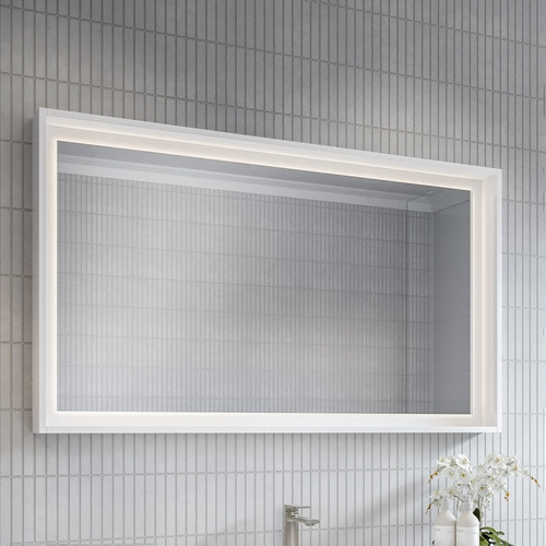 Satin White Halifax Rectangular Wall Mirror | Temple & Webster