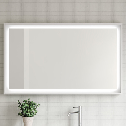 Satin White Halifax Rectangular Wall Mirror | Temple & Webster