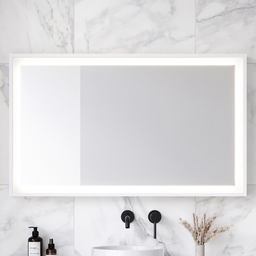 Satin White Halifax Rectangular Wall Mirror | Temple & Webster