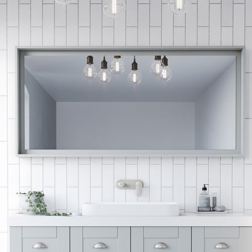 Satin White Halifax Rectangular Wall Mirror | Temple & Webster