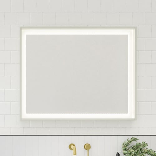 Satin White Halifax Rectangular Wall Mirror | Temple & Webster