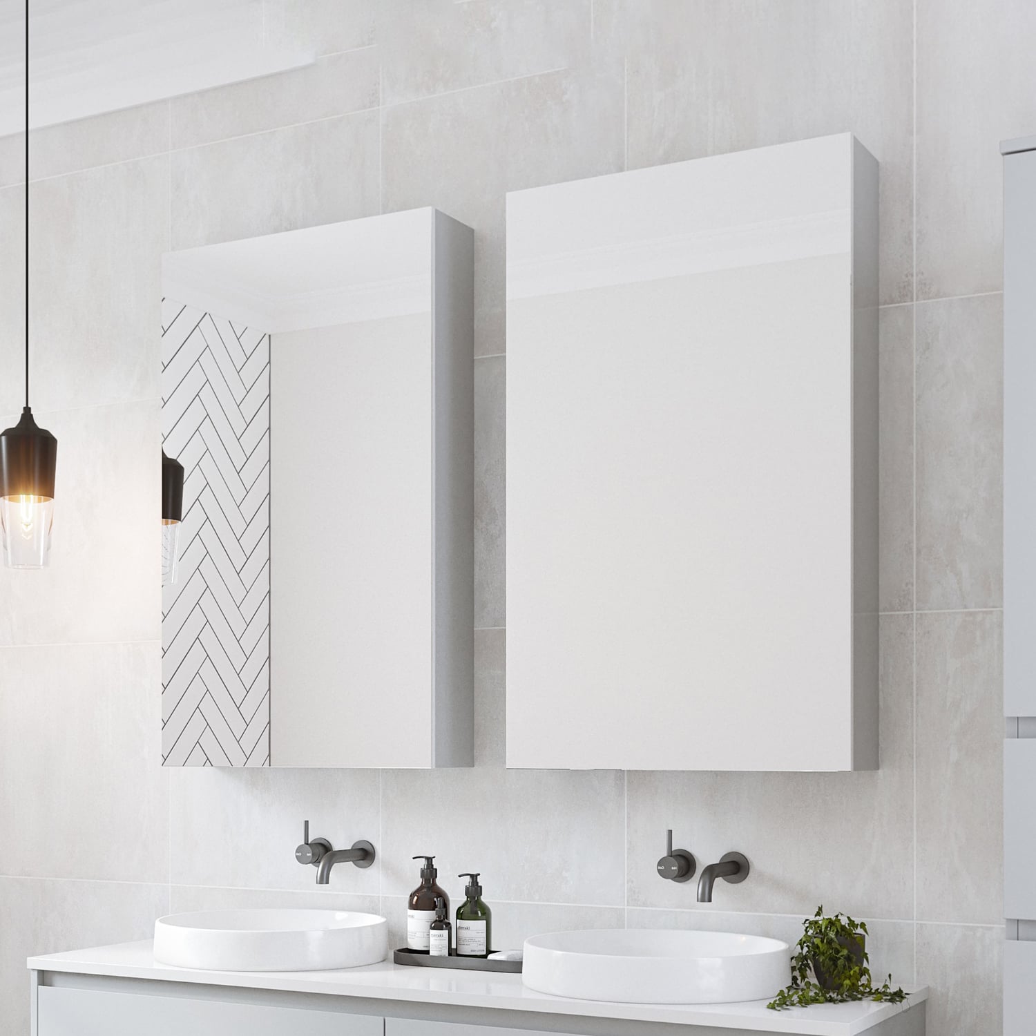 Jazz 600mm Mirrored Shaving Cabinet with Melamine Shelves | Temple ...