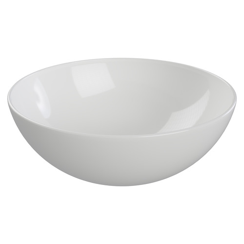 Timberline Rose 320mm Gloss White Round Ceramic Above Counter Basin ...