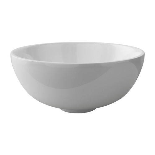 Timberline Rose 320mm Gloss White Round Ceramic Above Counter Basin ...