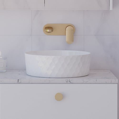 Timberline Allure Diamond 360mm Round Ceramic Above Counter Basin ...