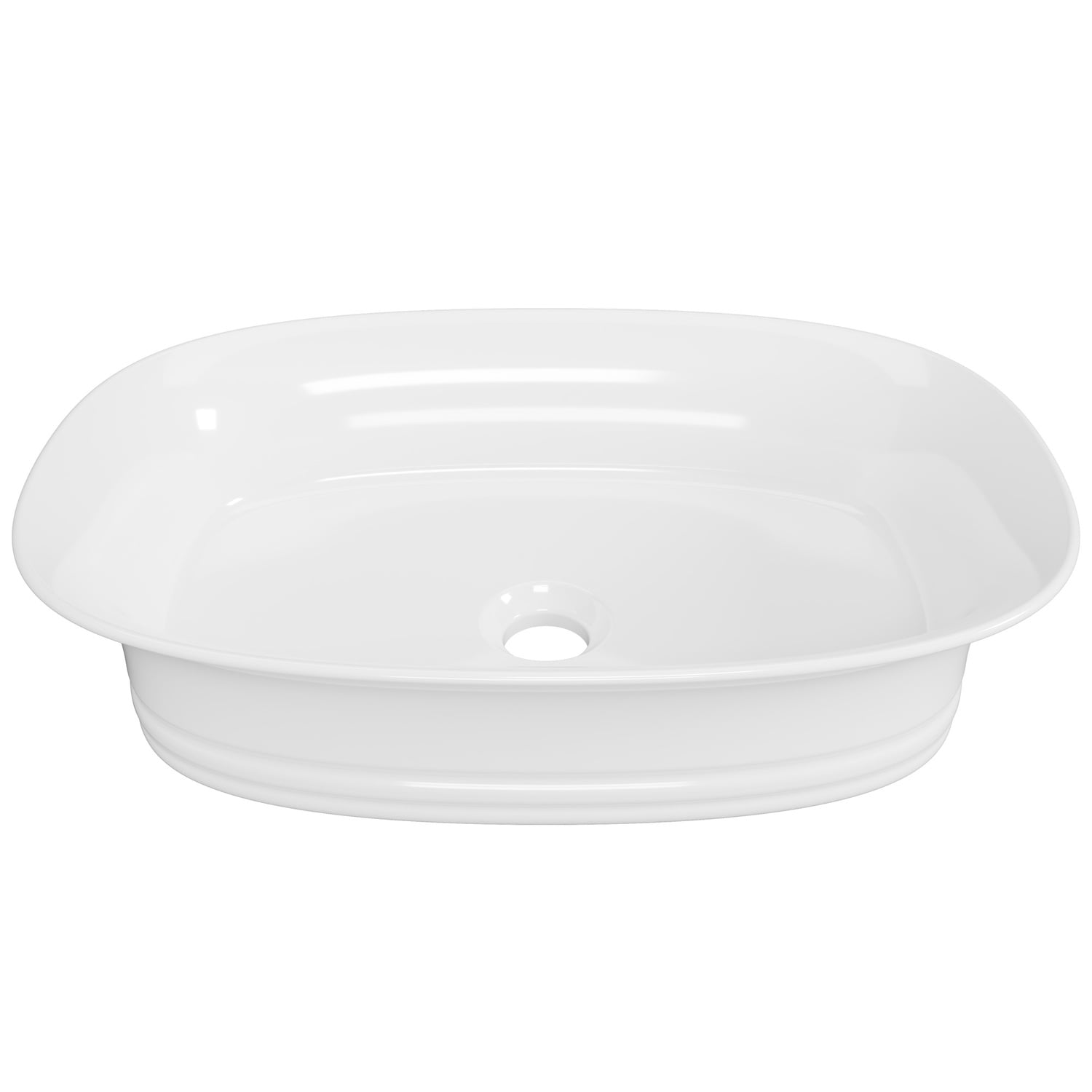 Timberline Bonnie 560mm Oval Ceramic Above Counter Basin | Temple & Webster