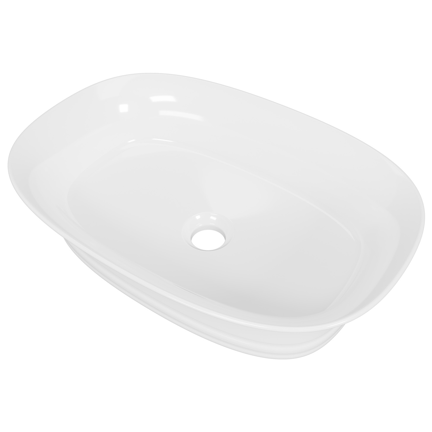 Timberline Bonnie 560mm Oval Ceramic Above Counter Basin | Temple & Webster