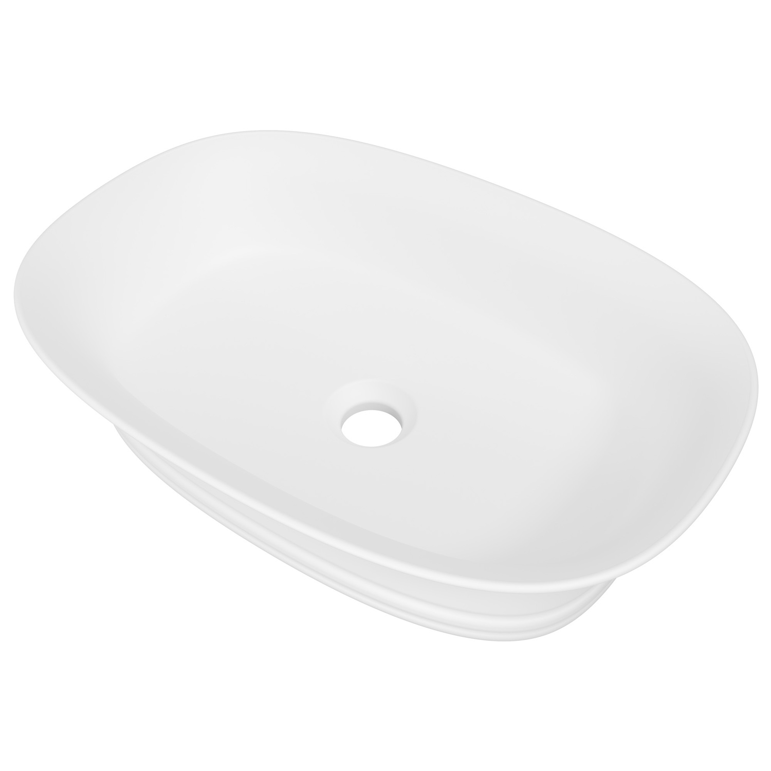 Timberline Bonnie 560mm Oval Ceramic Above Counter Basin | Temple & Webster