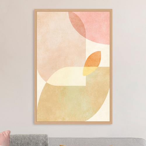 Aqua Shapes I Kopie Canvas Wall Art | Temple & Webster