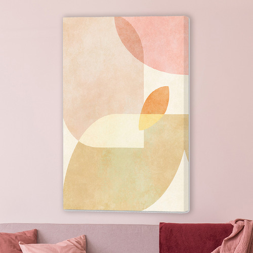 Aqua Shapes I Kopie Canvas Wall Art | Temple & Webster