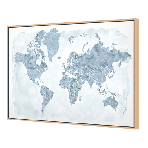 World Map Segmented Canvas Wall Art | Temple & Webster