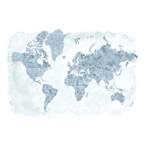 World Map Segmented Canvas Wall Art | Temple & Webster