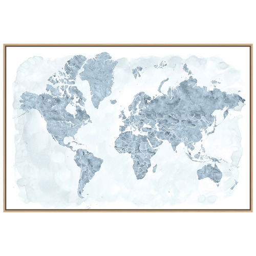 World Map Segmented Canvas Wall Art | Temple & Webster
