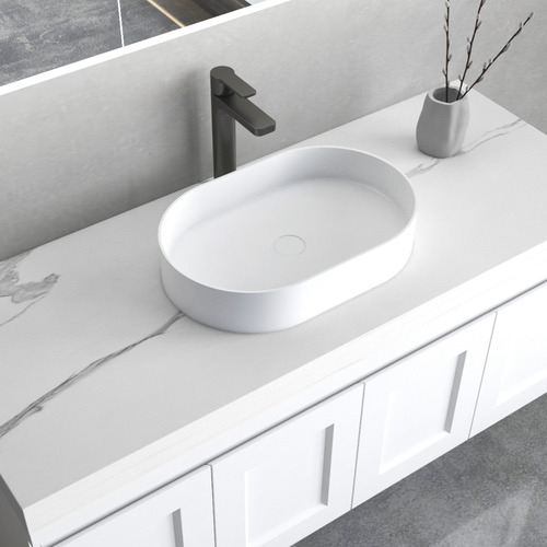 580mm White Noosa Oval Basin | Temple & Webster