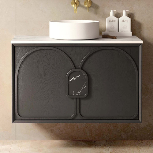 OttiAustralia Laguna 900mm Wall Hung Vanity Package with LED Mirror ...