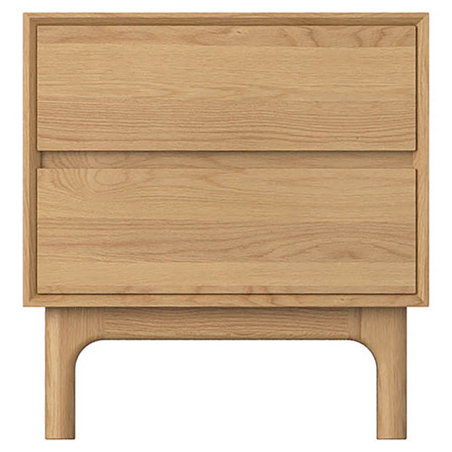 Ethan American Oak Wood Bedside Table | Temple & Webster