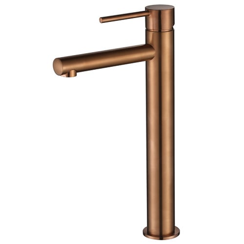 TiagoTapware Avalon Mini Brass High Rise Basin Mixer | Temple & Webster