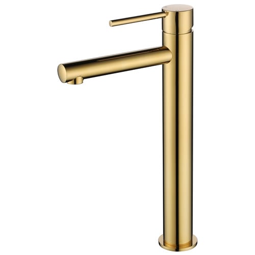 TiagoTapware Avalon Mini Brass High Rise Basin Mixer | Temple & Webster