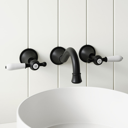 TiagoTapware Clementine Bath/Basin Wall Tap Set | Temple & Webster