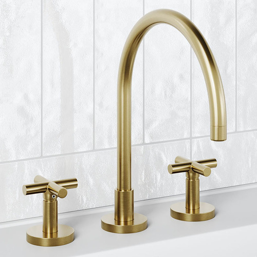 TiagoTapware Aries 210mm Cross Handle Kitchen Tap Set | Temple & Webster