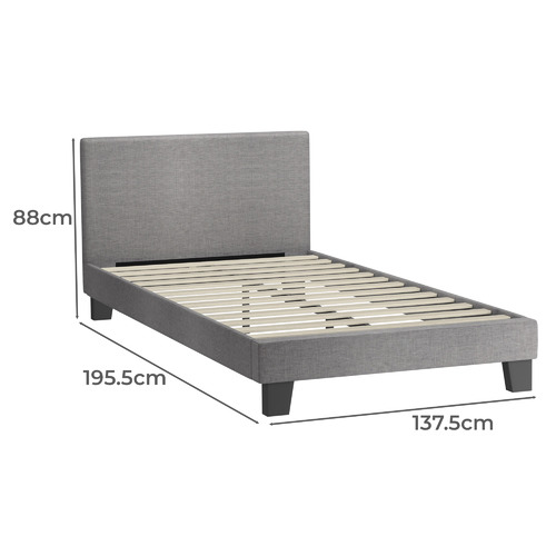 LivingFusion Alonzo Upholstered Bed Frame | Temple & Webster