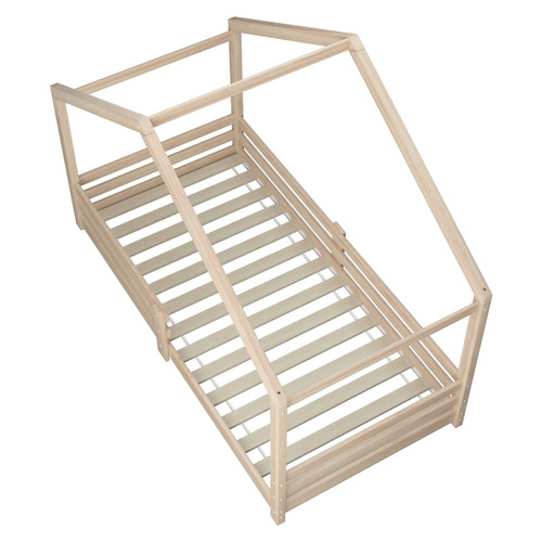 LivingFusion Kids' Yumi Pine Wood House Bed Single | Temple & Webster