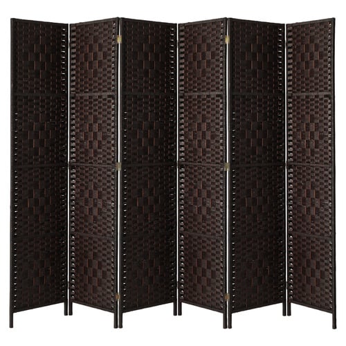 LivingFusion 6 Panel Shyla Pine Wood Room Divider | Temple & Webster