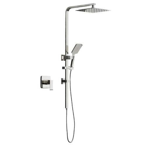 LivingFusion Lia Square Twin Shower Tap/Mixer Set | Temple & Webster