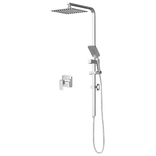 LivingFusion Lia Square Twin Shower Tap/Mixer Set | Temple & Webster