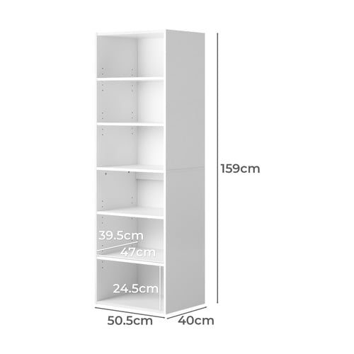 LivingFusion Cassandra 6 Shelf Wardrobe | Temple & Webster