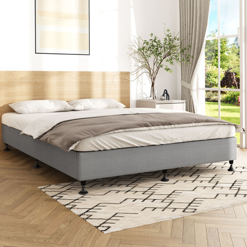 LivingFusion Grey Schubert Bed Base | Temple & Webster