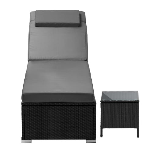 LivingFusion Hilary Sun Lounge with Table Set | Temple & Webster