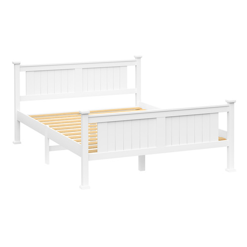 LivingFusion Clara Pine Wood Bed Frame | Temple & Webster
