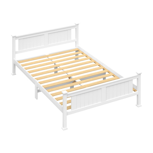 LivingFusion Clara Pine Wood Bed Frame | Temple & Webster