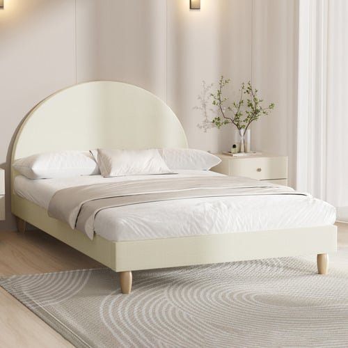LivingFusion Bluford Upholstered Platform Bed | Temple & Webster