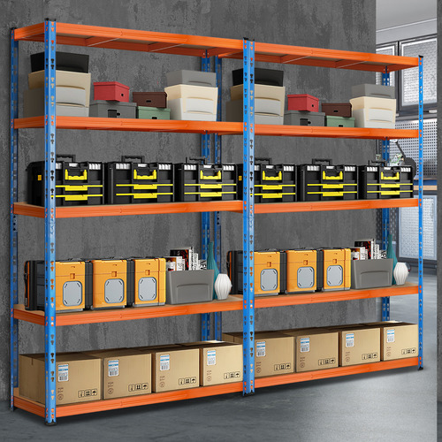 LivingFusion Orange Jemison Steel Shelving Units | Temple & Webster