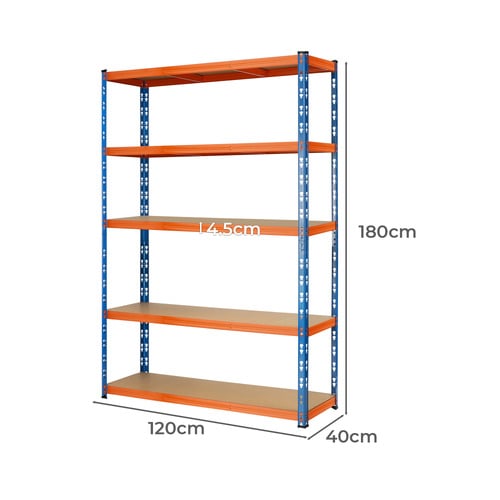 LivingFusion Orange Jemison Steel Shelving Units | Temple & Webster
