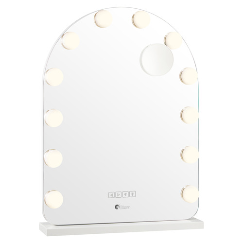 Abbe Arched LED Make-Up Mirror with Bluetooth | Temple & Webster