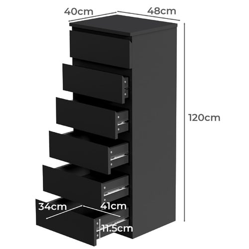 LivingFusion Jobelle 6 Drawer Tallboy | Temple & Webster