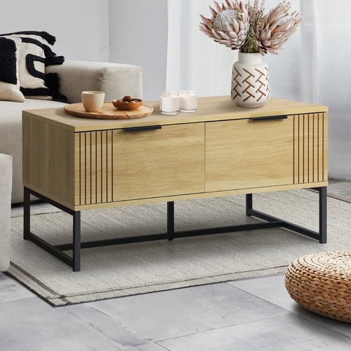 LivingFusion Natural Brandy Coffee Table | Temple & Webster