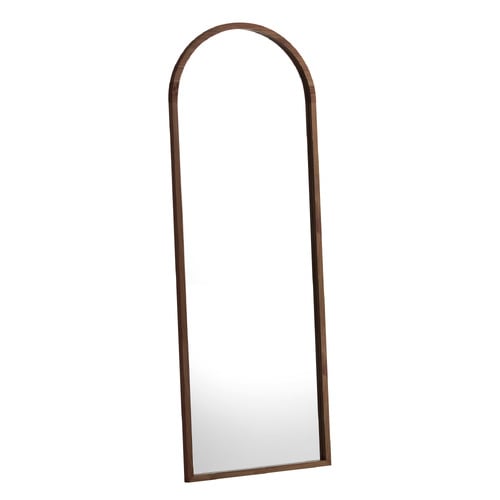 LivingFusion 166cm Brown Lucille Full Length Mirror | Temple & Webster