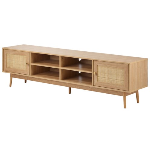 LivingFusion 180cm Vesta Rattan TV Unit | Temple & Webster