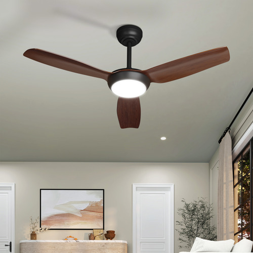 LivingFusion Hodson 132cm DC Ceiling Fan with LED Light & Remote ...