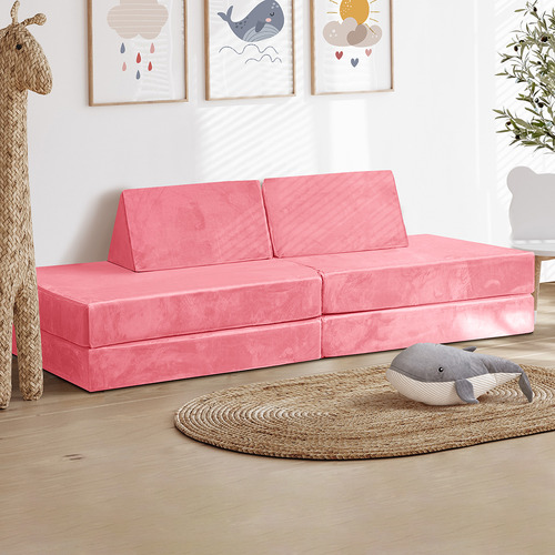 LivingFusion 4 Piece Kids' Tillie Modular Play Sofa Set | Temple & Webster