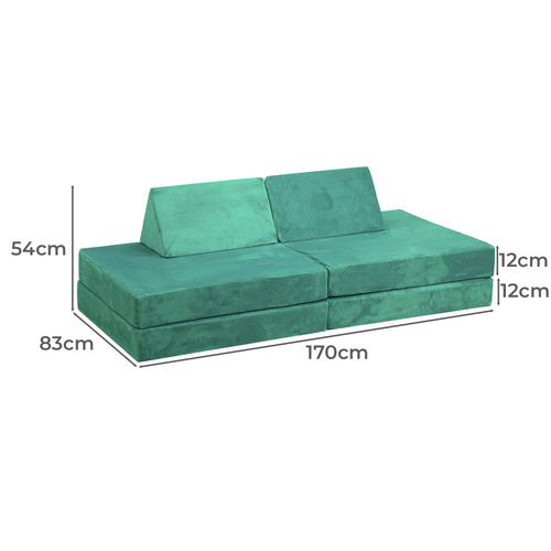 LivingFusion 4 Piece Kids' Tillie Modular Play Sofa Set | Temple & Webster