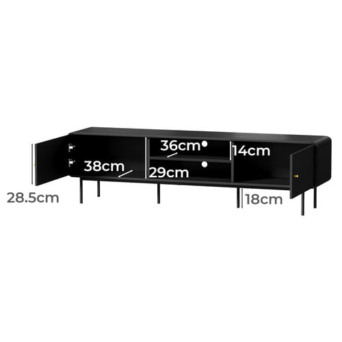 LivingFusion Ashbourne 180cm Entertainment TV Unit | Temple & Webster
