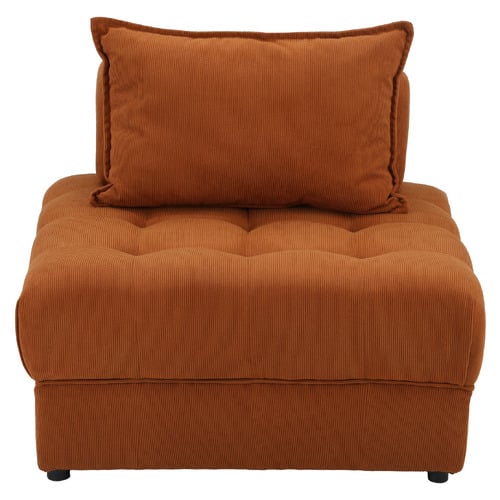 Bettina Corduroy Velvet Armless Lounge Chair | Temple & Webster