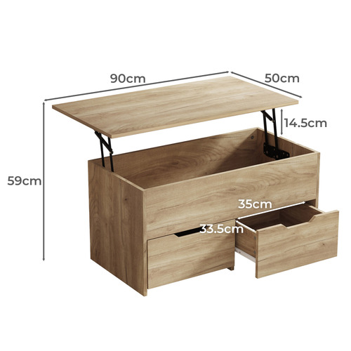 LivingFusion Fairfax Lift-Up Coffee Table | Temple & Webster
