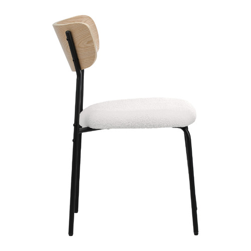 LivingFusion Levisay Sherpa Dining Chairs | Temple & Webster